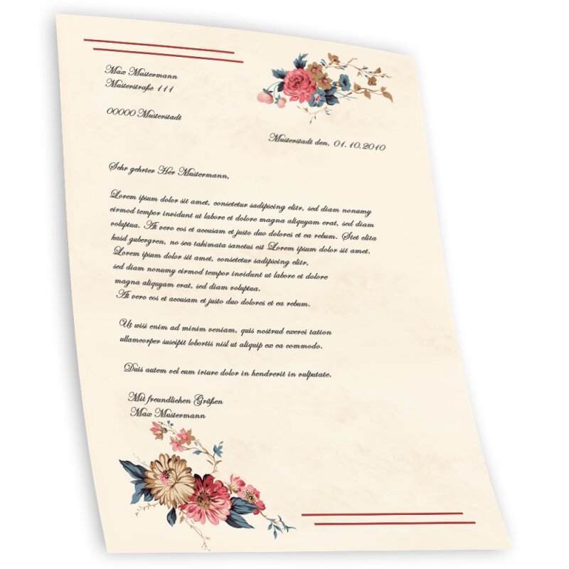 Stationery motif-paper sets Flowers & Petals FLOWER MAIL Flowers moti