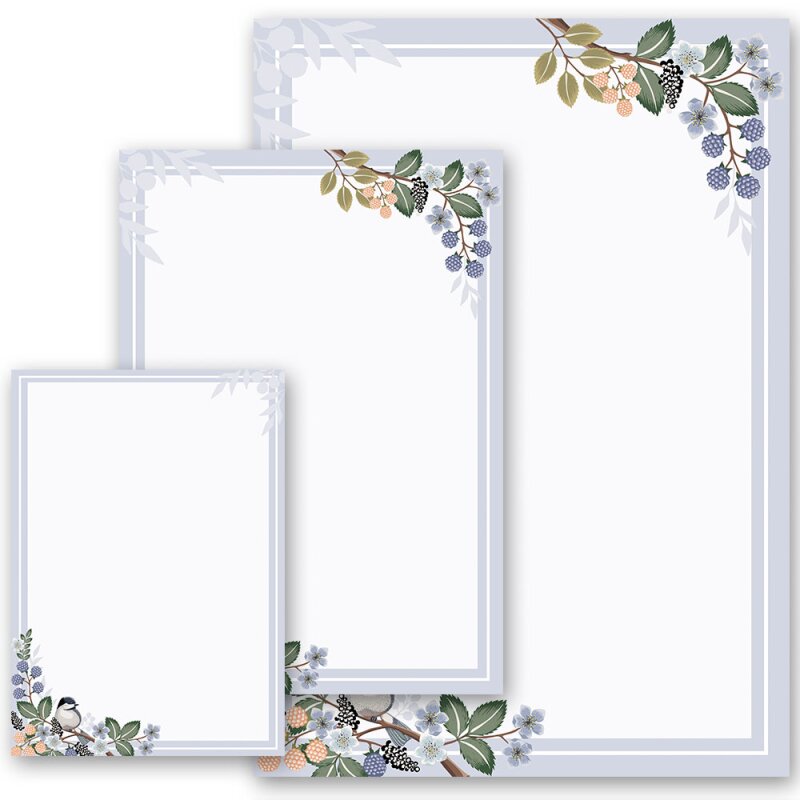 Motif-Stationery Sets SPRING BRANCHES 20-pc. Complete set DIN A4 & DI