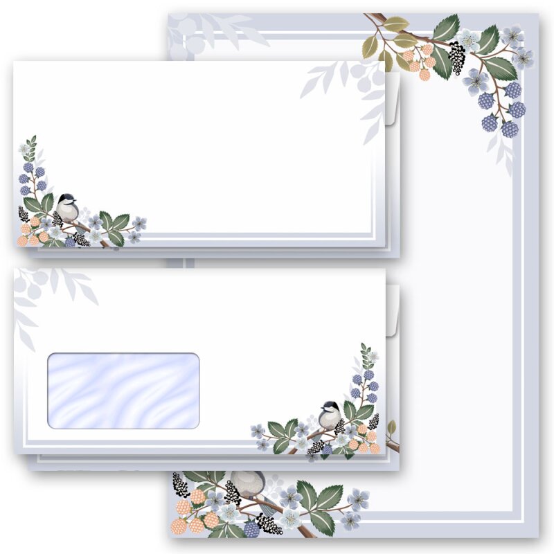 Motif-Stationery Sets SPRING BRANCHES 20-pc. Complete set DIN A4 & DI