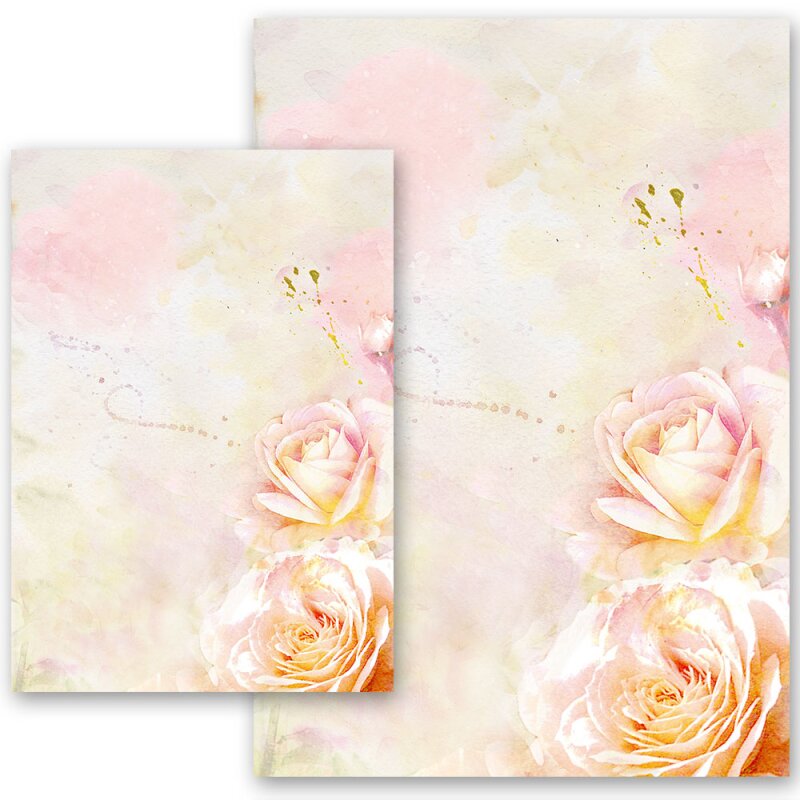 Stationery Paper Rose Blossoms Flowers & Petals | Rose motif | Paper-