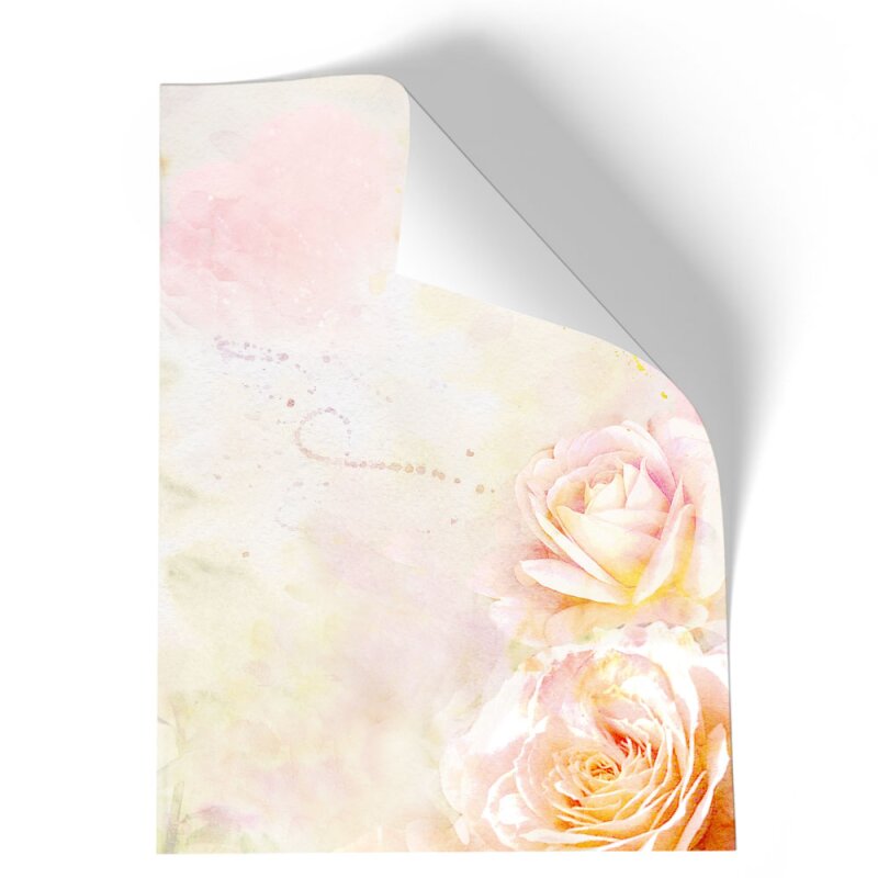 Stationery Paper Rose Blossoms Flowers & Petals | Rose motif | Paper-