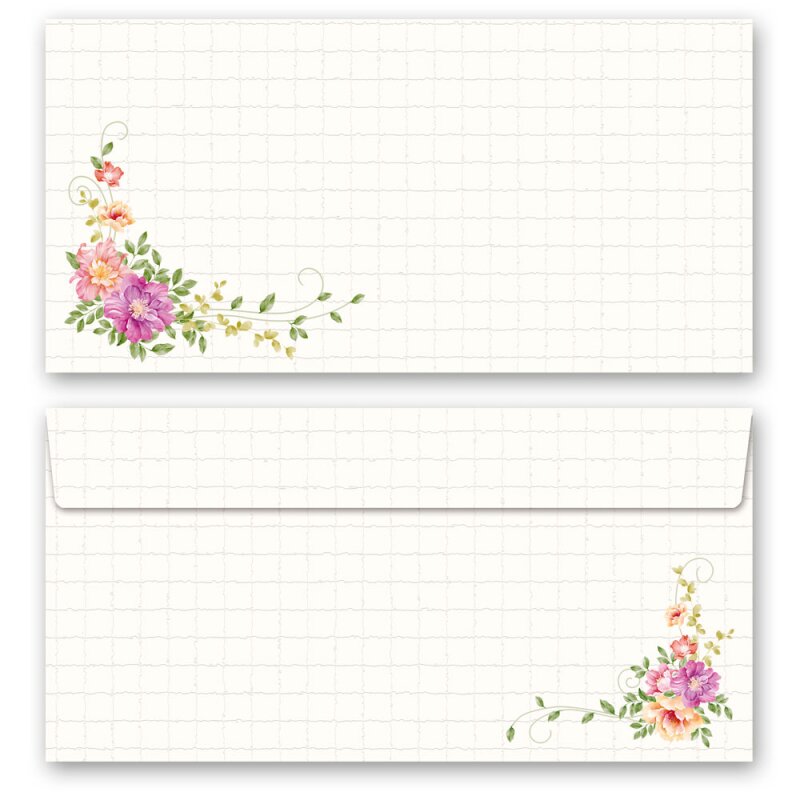Motif-Stationery Sets FLORAL LETTER 20-pc. Complete set DIN A4 & DIN