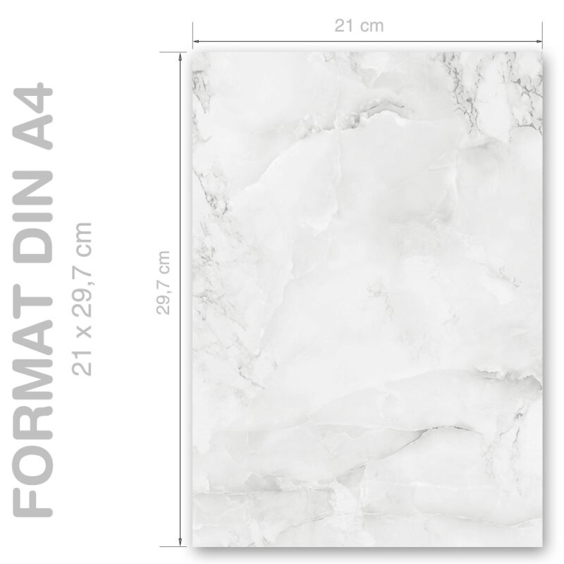 Buy Stationery Paper Online | MARBLE LIGHT GREY | 20 sheets DIN A4