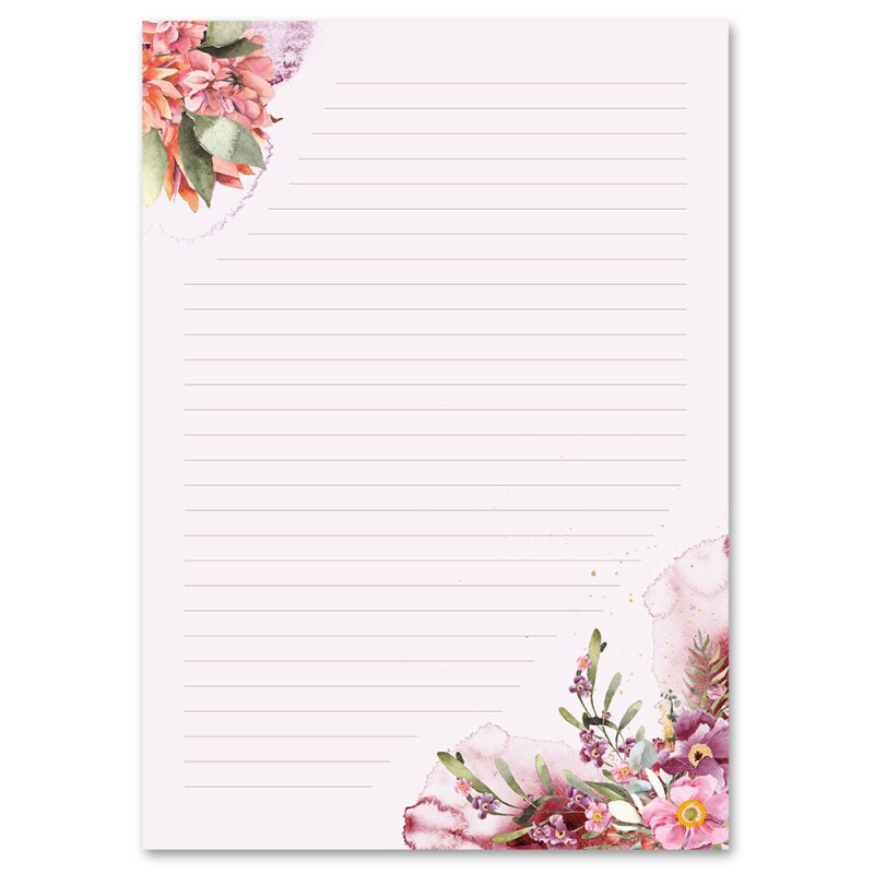 Buy Stationery Paper Online | FLOWER TIME | 50 sheets DIN A4