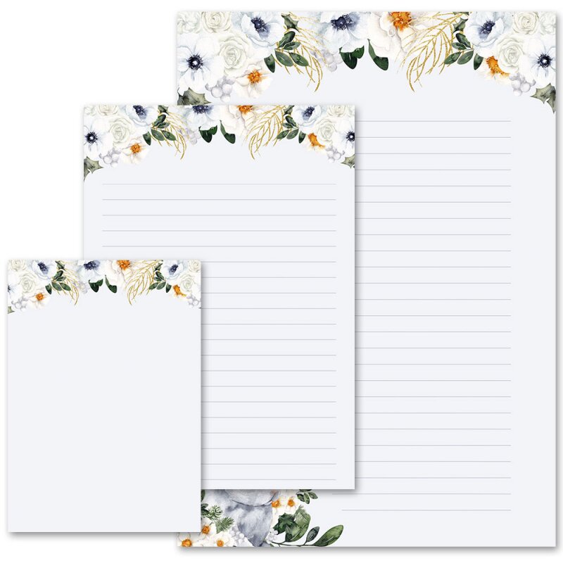Stationery motif-paper sets Flowers & Petals, Animals Bunny Meadow An